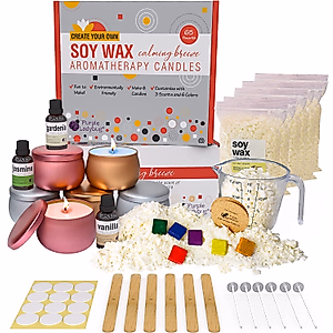 PURPLE LADYBUG Easy & Complete Candle Making Kit with Essential Oils - DIY Arts and Crafts for Adults Women - Full Candle Making Kits for Beginners & Teens - Make Your Own Scented Candles Gifts