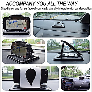 AONKEY Cell Phone Holder for Car, Dashboard Anti-Slip Vehicle GPS Car Mount Universal for All Smartphones, Compatible iPhone XR XS Max X 8 7 6S Plus, Galaxy S10/S9 Plus S8 Note 9/8, LG V30, Pixel 3 XL