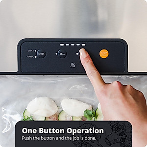Greater Goods All-In-One Vacuum Sealer Kit - Start Sealing & Saving Today with a Powerful, Fast Sealer that comes with Sealer Bags and Accessories (Onyx Black)
