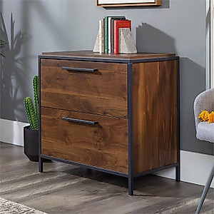 Sauder Nova Loft 2-Drawer Lateral File Cabinet in Grand Walnut, Grand Walnut Finish
