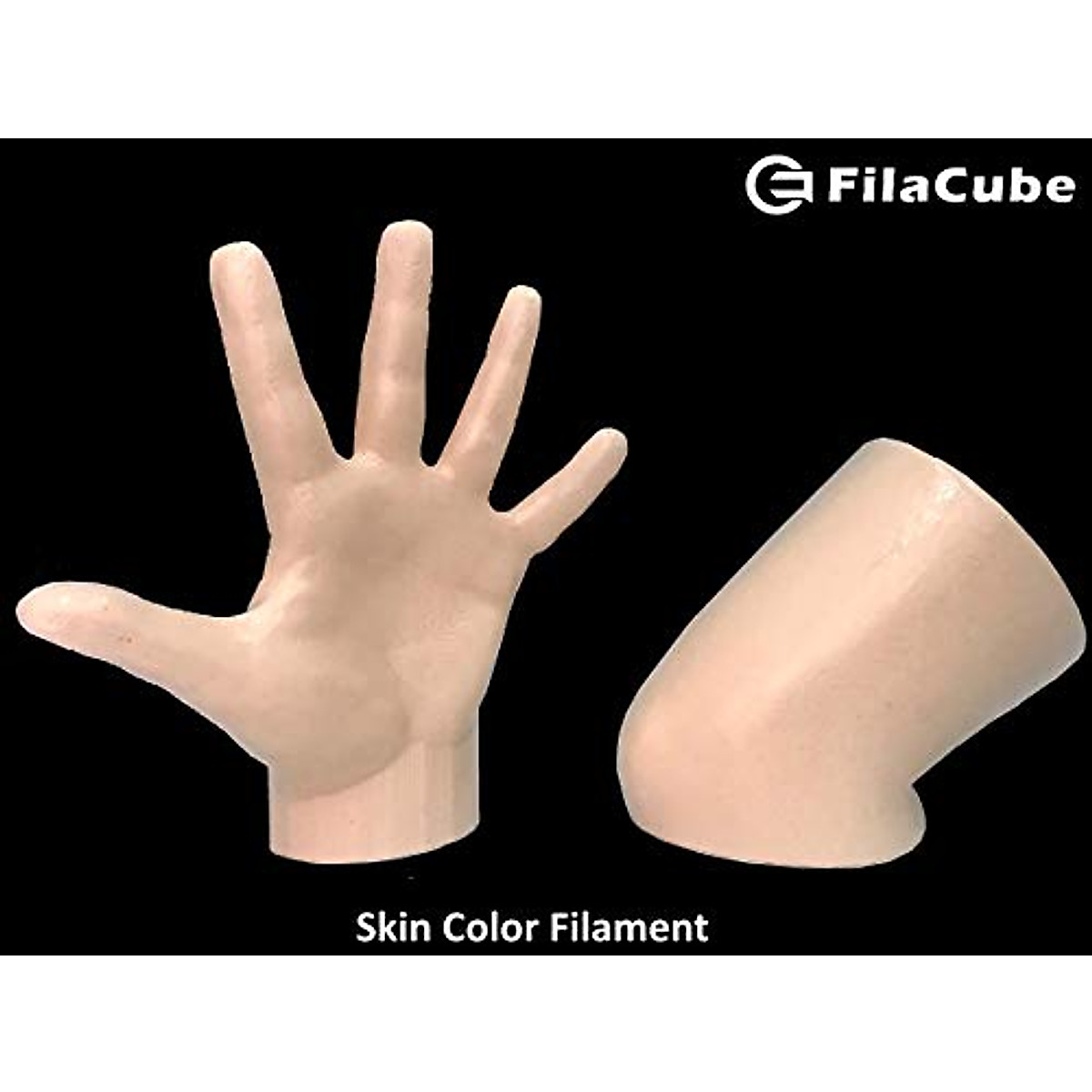 Skin/Flesh PLA 3D Printer 1.75mm Filament 1kg - FilaCube PLA 2 Light Skin Color Tone 1.75 mm 1 kg 3D Printing Plastic Filament Supply for Human Organ Model Body Girl Toy epidermis [Made in USA]