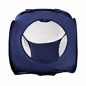 SPINFOX Pop Up Collapsible Laundry Baskets, 2 Pack Foldable Mesh Popup Laundry Hamper with Reinforced Carry Handles, Mesh Laundry Basket for Kids Room College Dorm or Travel(Blue)