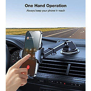 VICSEED Phone Mount for Car [66 LBS Powerful Suction][Thick Cases & Big Phones Friendly] Universal Car Phone Holder Mount Dashboard Windshield Air Vent Cell Phone Holder Car for iPhone 14/13/12