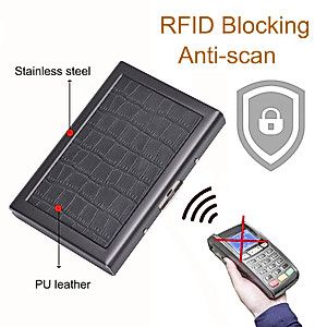 EASTNIGHTS Rfid Credit Card Holder Slim Metal Card Wallet Business Card holders Small Card Case for Men Women
