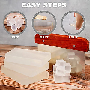 Primal Elements Clear Soap Base - Moisturizing Melt and Pour Glycerin Soap Base for Crafting and Soap Making, Vegan, Cruelty Free, Easy to Cut, Unscented - 2 Pound