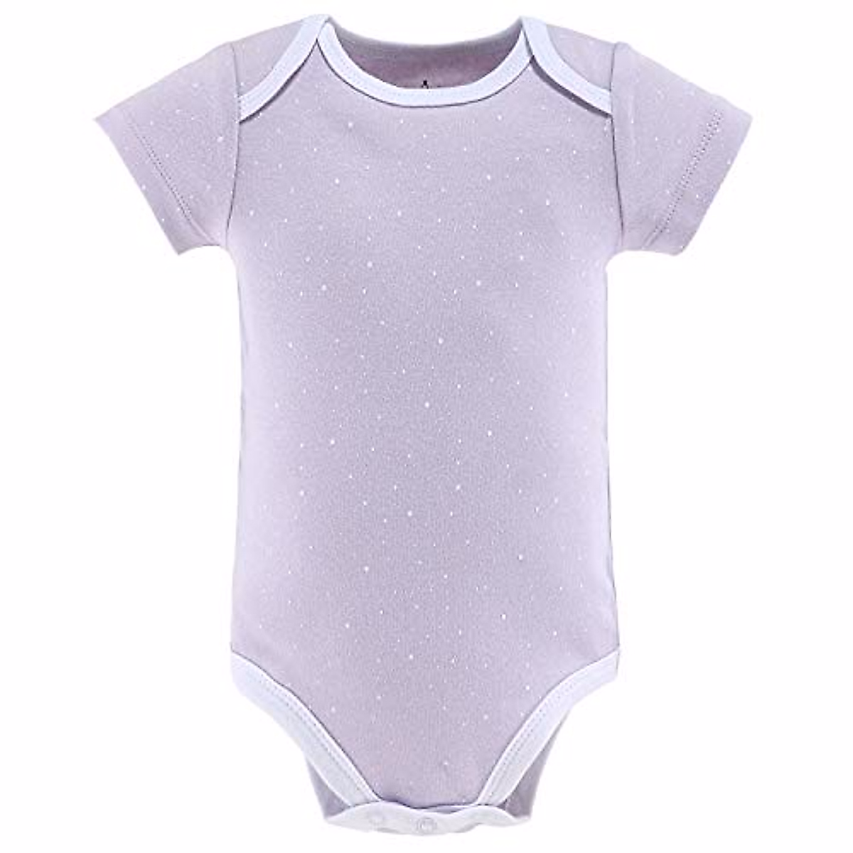 The Peanutshell Short Sleeve Baby Bodysuits Set for Baby Girls - Purple, Grey, Mint - 5 Pack Set (Newborn)
