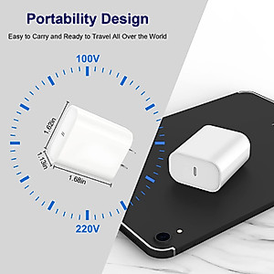 FUHAYA iPhone 15 Fast Charger, 2 Pack 20W PD USB C Wall Charger Fast Charging Block with 10FT Long Type C to C Fast Charging Data Sync Cable for iPhone 15/15 Plus/15 Pro/15 Pro Max, iPad Pro/Air/Mini