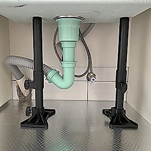 Undermount Sink Mounting Brackets - Stainless Steel Adjustable Support Sink Legs, Dropped Loose Sink Basin Repair Kit and Support System 16-27.5inches