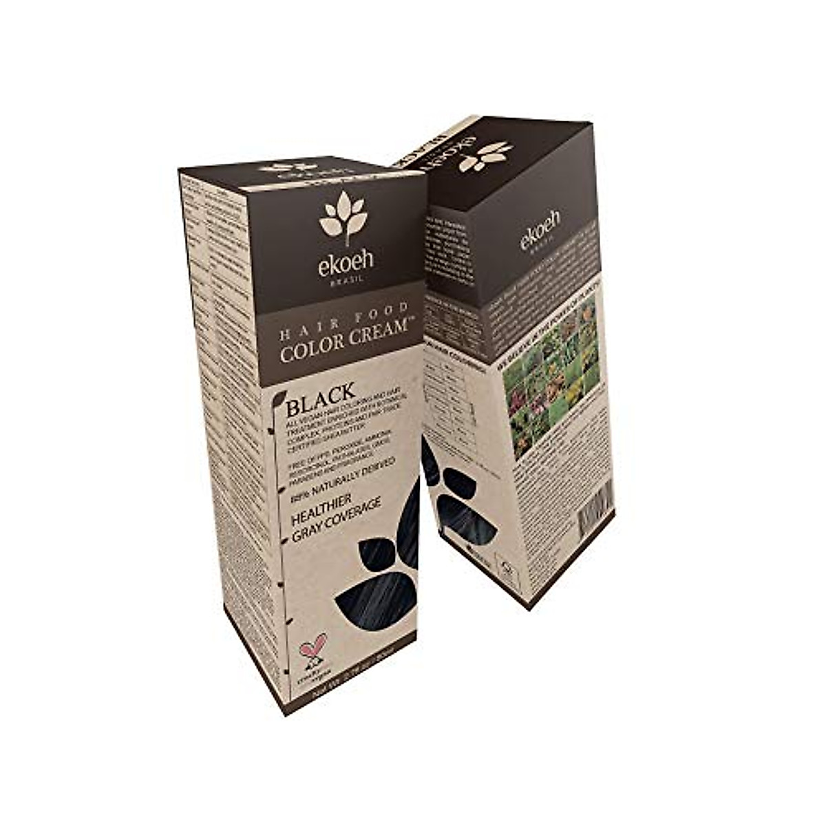 Hair Color EKOEH BRASIL Cream Black, PPD FREE, VEGAN 2.7fl.oz