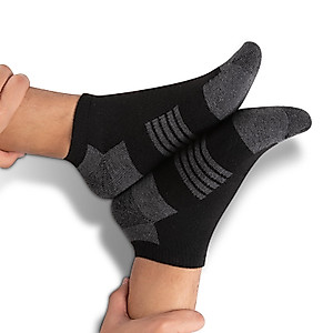 COOVAN 10 Pairs Mens Ankle Socks Men 10 Pack Low Cut Comfort Cushion Casual Socks