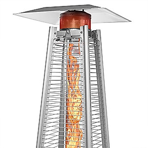 Thermo Tiki Outdoor Propane Patio Heater - Commercial LP Gas Porch & Deck Heater - Mocha