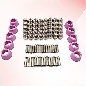 80 PCS/Set Plasma Tip Nozzle Consumables Air Plasma Cutter Suit Kit for Cutting Torch