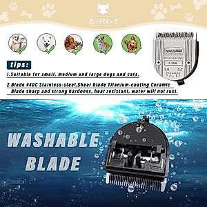3 Pack Detachable Adjustable Pet Dog Grooming Clipper 5-in-1 Blade Compatible with WAHL Professional Animal Blade Arco, Bravura, Chromado, Creativa, Figura, and Motion Pet, Dog, and Horse Clippers