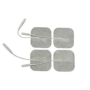 Therapist’s Choice 40 Electrode Pads Per Pack, Medical Grade for TENS and EMS Units Electrodes. 2"x2" Square, White Cloth Topping,100% Satisfaction Guarantee