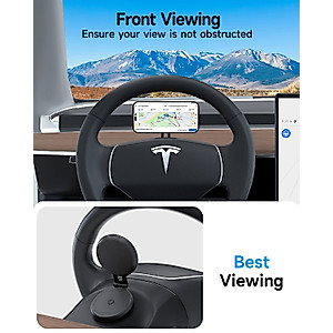 Tesla Phone Mount, MagSafe Car Mount for Tesla Model 3 Model Y, Foldable Hidden Magnetic Phone Mount Fit for iPhone 14 13 12 Series and All Phone, Tesla Model 3 Accessories, Tesla Model Y Accessories