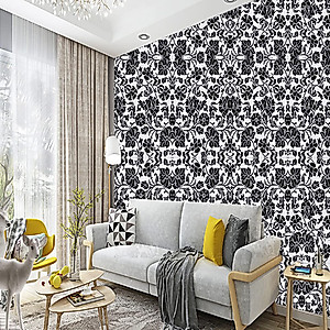 Self Adhesive Vinyl Red Peony Floral Shelf Liner Contact Paper Dresser Drawer Cabinets Liner Furniture Paper Wall Sticker Peel and Stick Floral Wallpaper