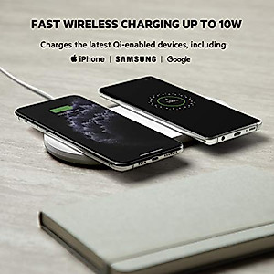 Belkin Quick Charge Dual Wireless Charging Pad - 10W Qi-Certified Charger Pad for iPhone, Samsung, Apple Airpods & More - Charge While Listening to Music, Streaming Videos, & Video Calls - Black