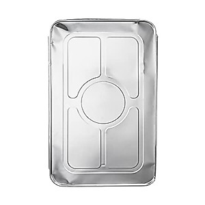 Restaurantware LIDS ONLY: Foil Lux Foil Pan Lids 25 Oven-Ready Foil Tray Lids -Fits Full-Size Steam Table Lids Freezable Silver Aluminum DisposableTurkey Pan Lids Pans Sold Separately