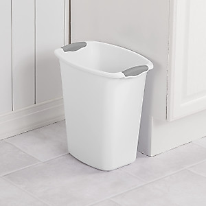 Sterilite 10358006 11.88" X 8.5" X 13.25" 3 Gallon White Wastebasket