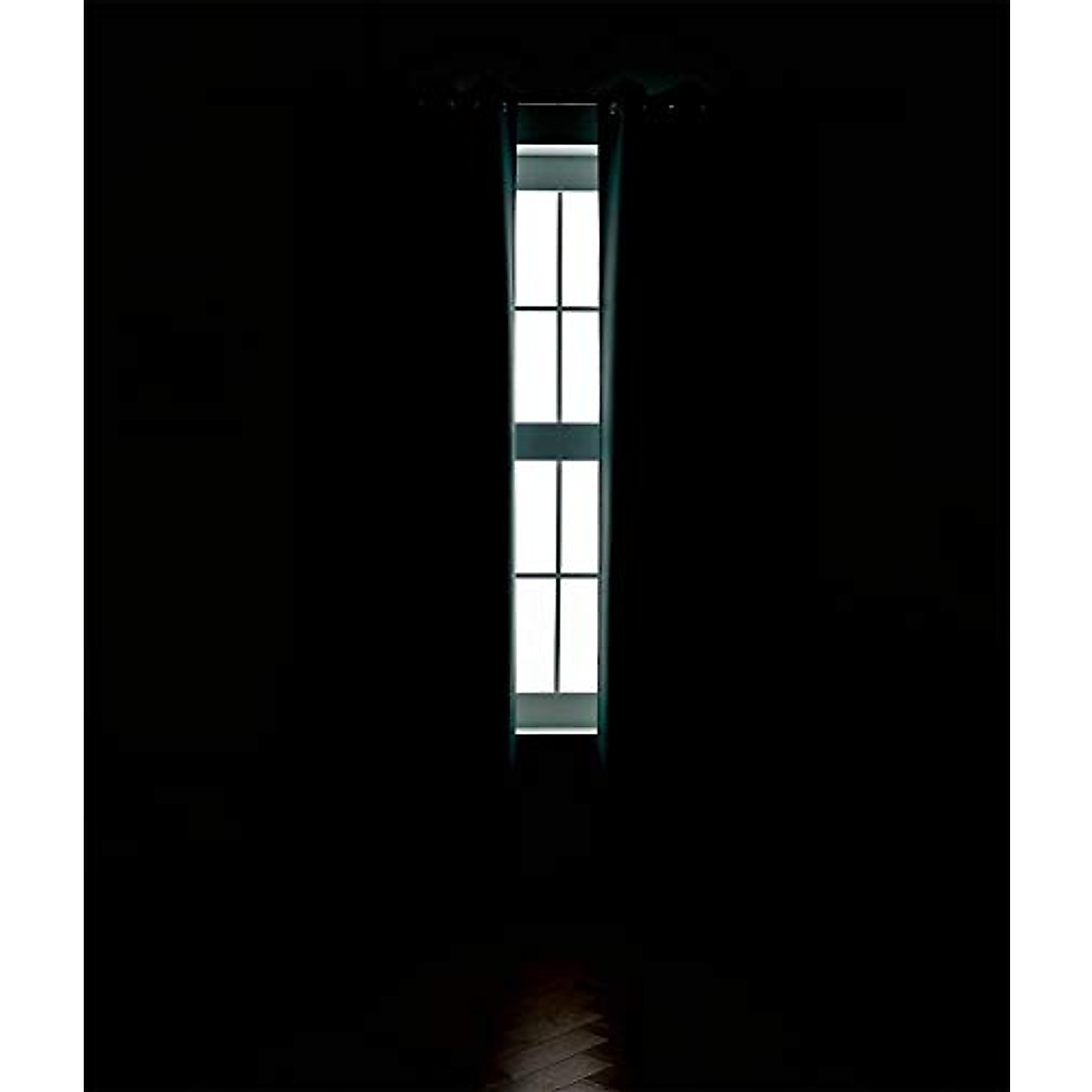 MIUCO Blackout Curtains Room Darkening Curtains Textured Grommet Curtains for Window Treatment 2 Panels 52x63 Inch Long Teal