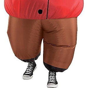 Party City Inflatable Cartman Halloween Costume for Adults, South Park, Standard Size, Jumpsuit and Battery Pack Multicolor