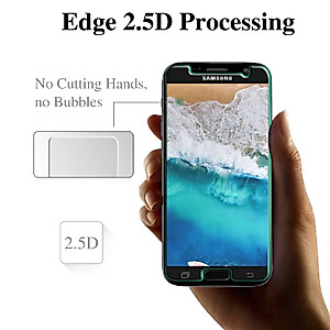 Pokolan [3-Pack] Screen Protector for Samsung Galaxy S7 Tempered Glass, 9H Hardness, Anti Scratch, Bubbles Free, Case Friendly