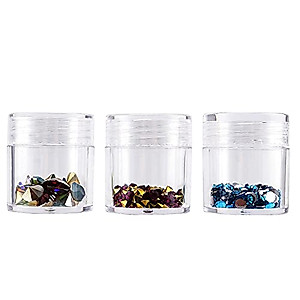 JOIKIT 5 Pack 30 Grids Diamond Painting Storage Containers with 3 PCS Label Stickers, 5D Diamond Painting Box, Bead Organizer with Lid for Nail Diamonds, Jewelry, DIY, Cosmetics