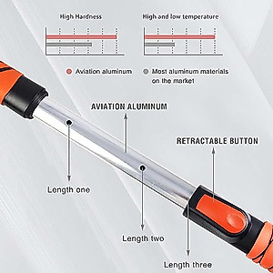 Qunlei 42" Extendable Snow Brush,Ice Scraper, and Snow Shovel-Two Poles with Foam Grip,Pivoting Brush Head-Ultimate Multi-Purpose Snow Removal Tool for Cars,Trucks,SUVs