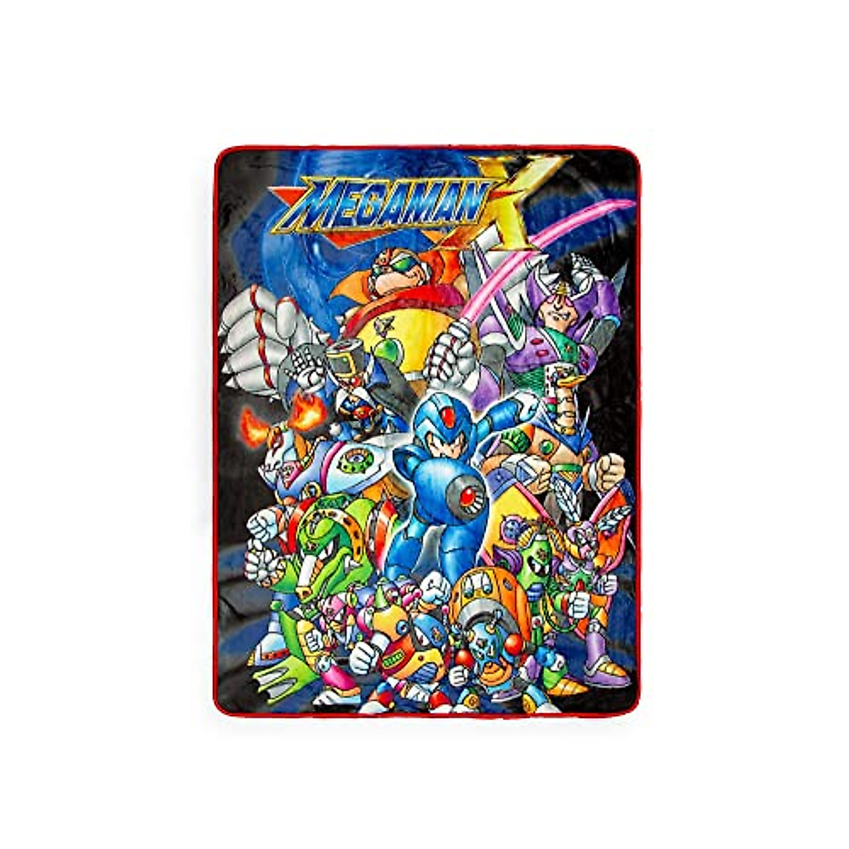 Mega Man X Fleece Throw Blanket | Plush Soft Polyester Cover For Sofa and Bed, Cozy Home Decor, Luxury Room Essentials | Capcom Video Game Gifts For Adults and Kids | 45 x 60 Inches
