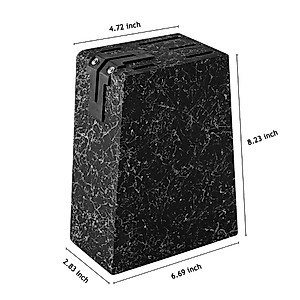 Wanbasion Marbling Black Kitchen Knife Set Block, Kitchen Knife Set Block Wood, Professional Kitchen Knife Set Block with Knife Sharpener…