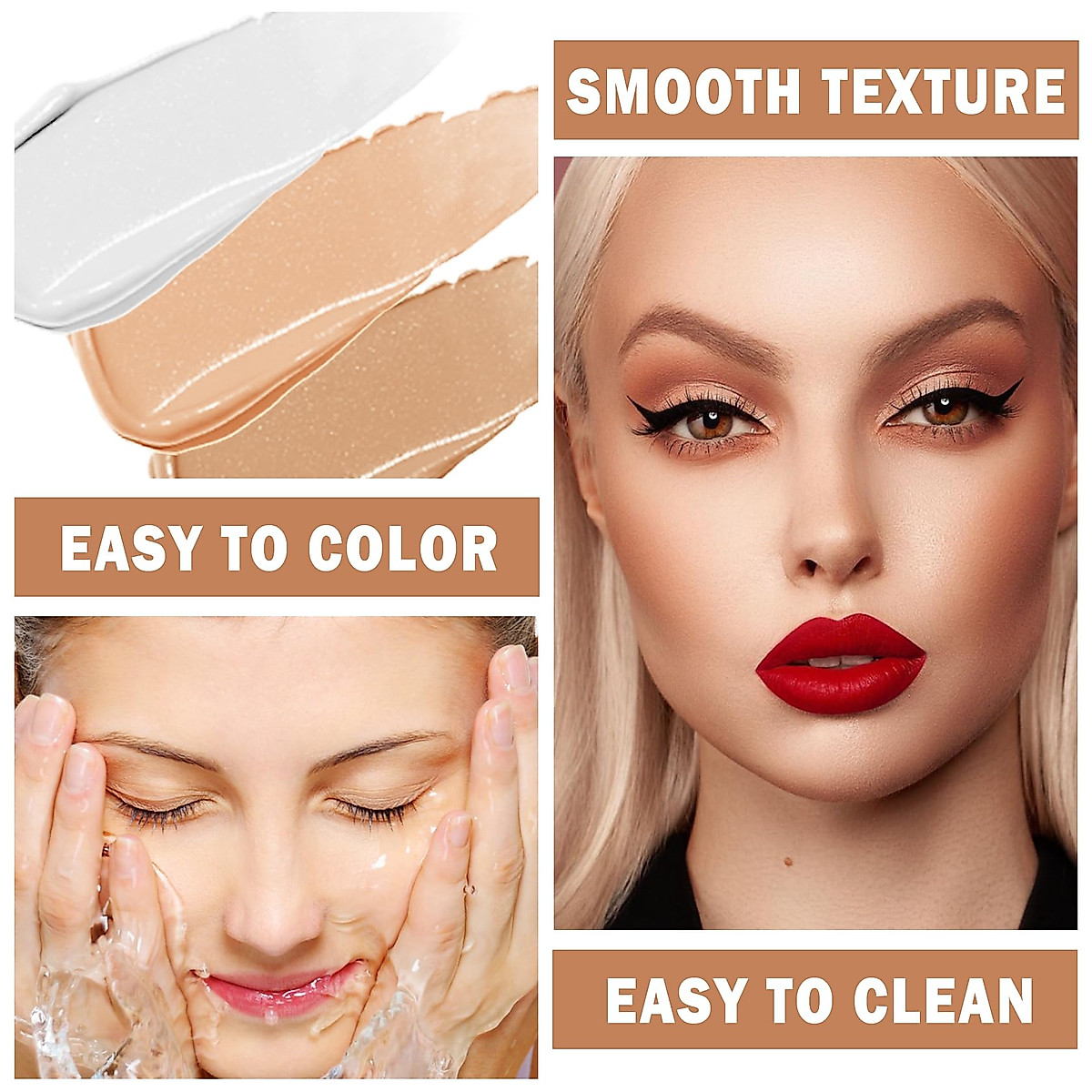 Eyeshadow Primer Base White Matte Eye Primer Evenly Colored Liquid Eyeshadow Primer,Long-lasting Moisture Eye Primer for Mature Eyes-White