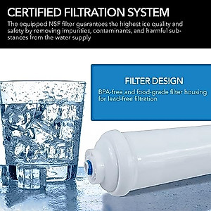 Whynter UIM-502SS Built-in/Freestanding Maker-50lb Capacity Clear Cube Ice Makers, One Size, Stainless Steel/Black