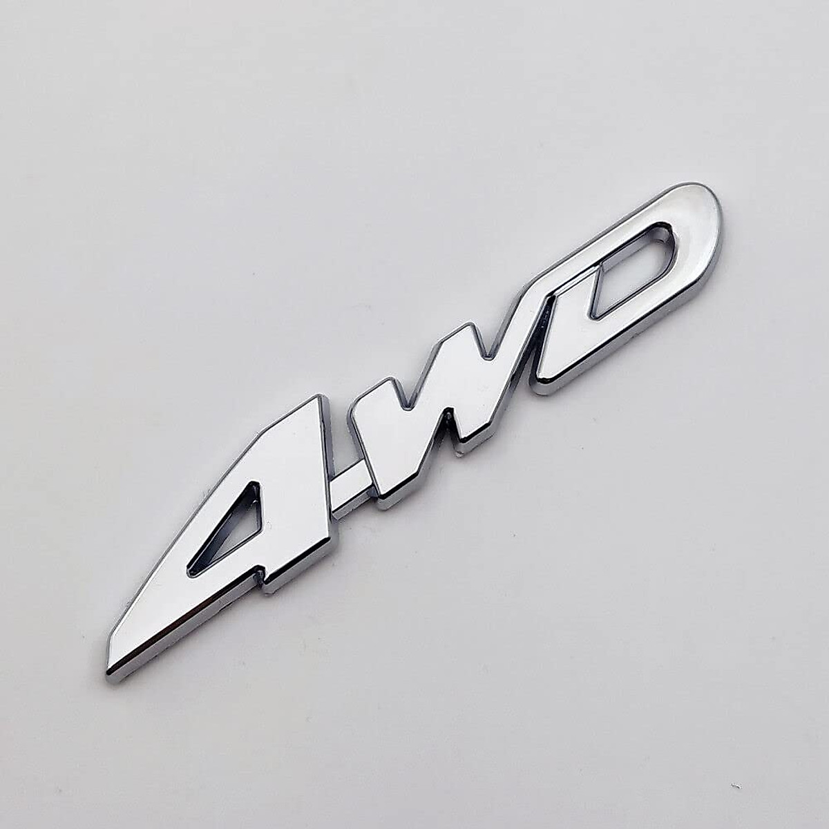 1Pcs Chrome Metal 4WD Rear Tailgate Trunk Badge 4x4 Car SUV Emblem Sticker Decal (Silver)