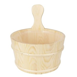 EVTSCAN Natural Sauna Wooden Barrel, Wooden Lined Hot Tub Barrel, Professional Sauna Spa Accessories, Bathroom Accessory Supplies