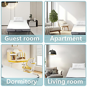 VINYUSE Folding Bed with Mattress - Twin Size - 5 inch Thick Memory Foam Mattress - Roll Away Adult Bed for Guest - Fold Up Bed for Easy Storage - 75"x 31", M