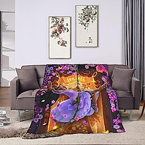 Encanto Blanket Lightweight Cozy Bed Blanket Soft Warm Throw Blanket for Sofa Couch Living Room Black 50inchx40inch