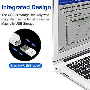 NORWII N26 Wireless Presenter with Laser Pointer 300 FT, 2.4GHz Presentation Clicker for Powerpoint Presentation, PPT Powerpoint Clicker for Presentation Remote Google Slide Clicker