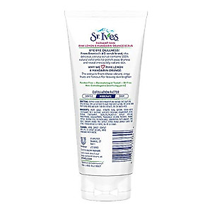 St. Ives Radiant Skin Face Scrub For Dull Skin Pink Lemon and Mandarin Orange Dermatologist-Tested Face Wash Scrub With 100 percent Natural Exfoliants 6 oz