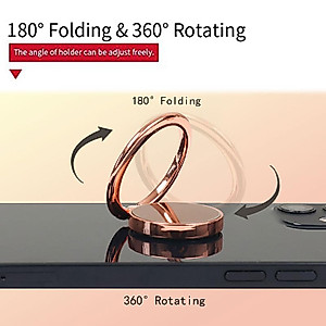 for Infinix GT 10 Pro Case with [360° Rotation Ring Kickstand], KJYFOANI Anti-Scratch Soft Silicone Phone Case for Infinix GT 10 Pro, Shockproof Cover for Women/Girl, Transparent (6.67") - Transparent