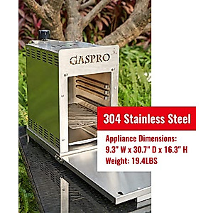 GASPRO 1500℉ Quick Cooking Propane Infrared Steak Grill with Foldable Dustproof Panel, 304 Stainless Steel