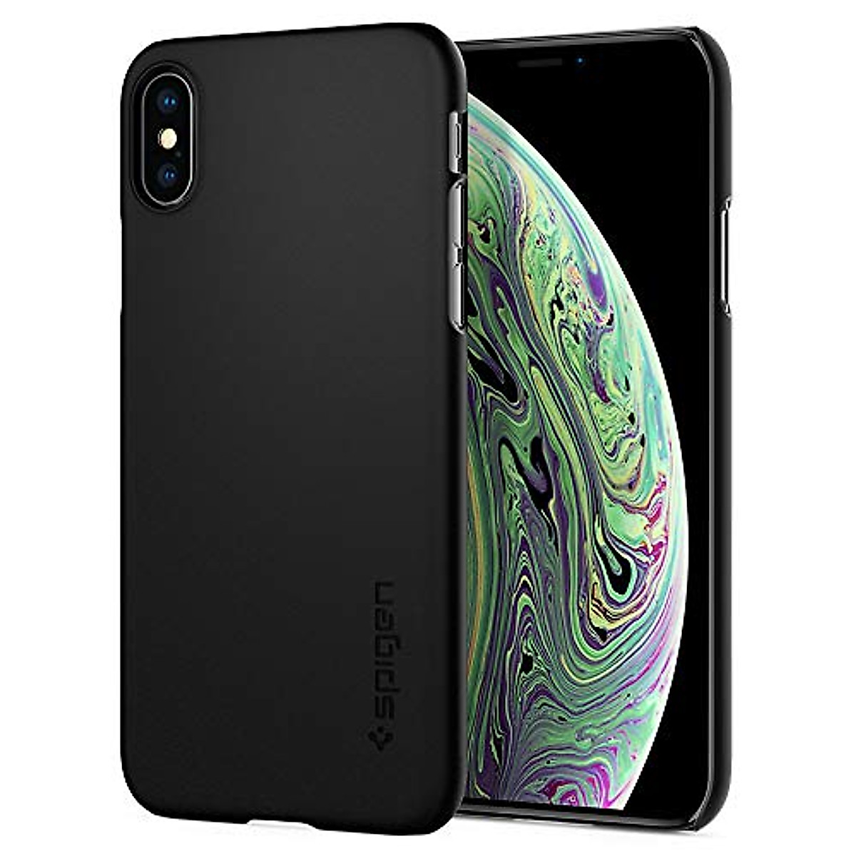 Spigen Thin Fit Designed for iPhone Xs Case (2018) / Designed for iPhone X Case (2017) - Matte Black