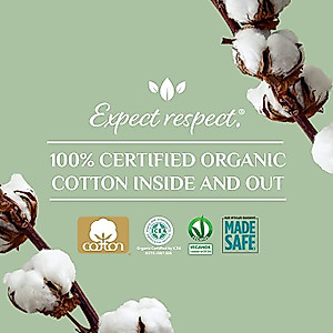Organyc 100% Certified Organic Cotton Feminine Pads, Moderate Flow, 10 Count