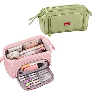 Pencil Case- Big Capacity pencil pouch Simple Stationery Pen Bag for School Teen Girl Boy Men Women
