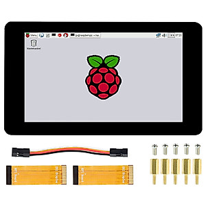 waveshare 7inch DSI LCD 1024×600 Touch Screen for Raspberry Pi 4B/3B+/3A+/Compute Module 4 (CM4)/Compute Module 3+ (CM3+) Toughened Glass IPS Display Capacitive Monitor 5-Points Touch Driver Required