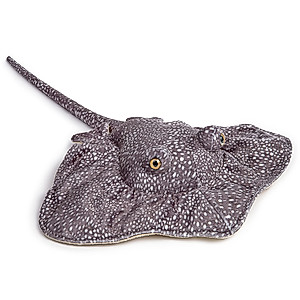 ZHONGXIN MADE Simulation Stingray Fish Plush Toys Stuffed Animal - 20 inch Manta Ray Bass Leopard Stingray Fish Deep Sea Toy, Cute Skate Fish Toy as Gift for Kids