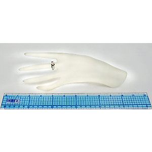 RB Gems 925 Sterling Silver Ring Genuine Gems Marquise 8x4 and Round Gems Accented with Wave-like Design Shank Rhodium-Plated Finish (Garnet, 9)