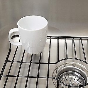 Better Houseware Sink Protector Prevents Scratches, Sink Rack for Bottom of Sink Black Sink Mat Sink Protectors for Kitchen Sink Metal 12 x 10.25 x 1