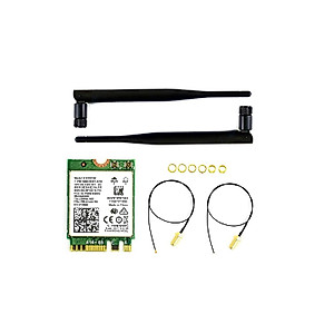 Wireless-AC8265 Dual Mode AC8265 Wireless NIC Module for Jetson Nano Developer Kit M.2 NGFF Support 2.4GHz / 5GHz 300Mbps / 867Mbps Dual Band WiFi and Bluetooth 4.2