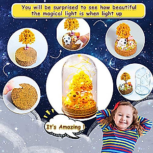 HeyKiddo Make Your Own Magic Night Light - Fairy Lantern Craft Kit for Kids, Arts and Crafts Nightlight Project Novelty for Girl Age 4 5 6 7 8 9 Year Old, DIY Decorative lamp Set for Room Decor