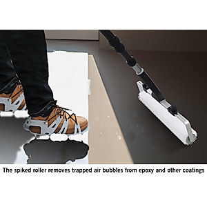 ROLLINGDOG Spiked Roller-Epoxy Floor Spiked Roller for Self Leveling Concrete,Spiked Screeding Compound Roller for Cement Concrete Paint (450mm)